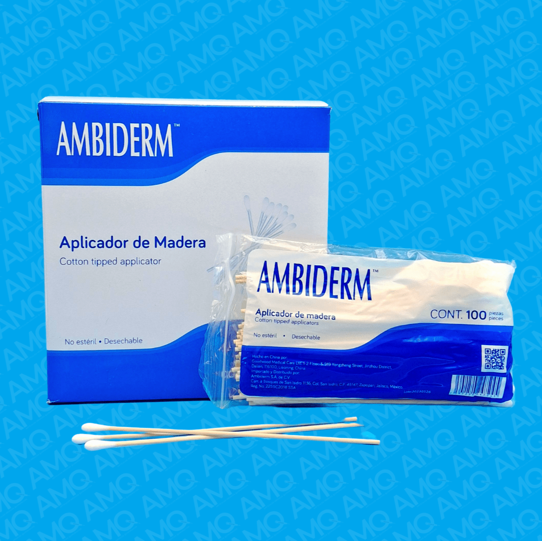 APLICADOR DE MADERA CON ALGODÓN C/100 – AMQ