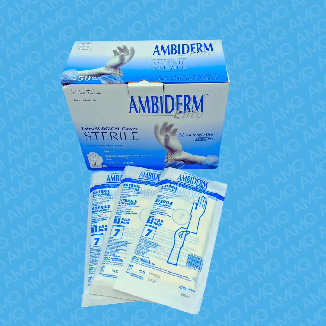 GUANTE AMBIDERM ELITE CIRUJANO 7 C/50 – AMQ